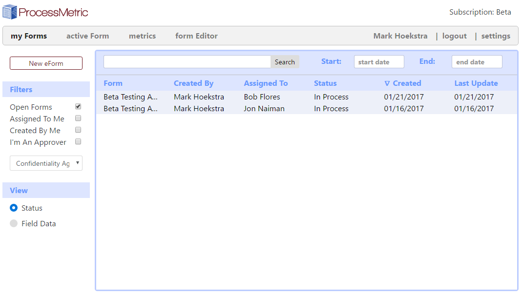 inbox | ProcessMetric